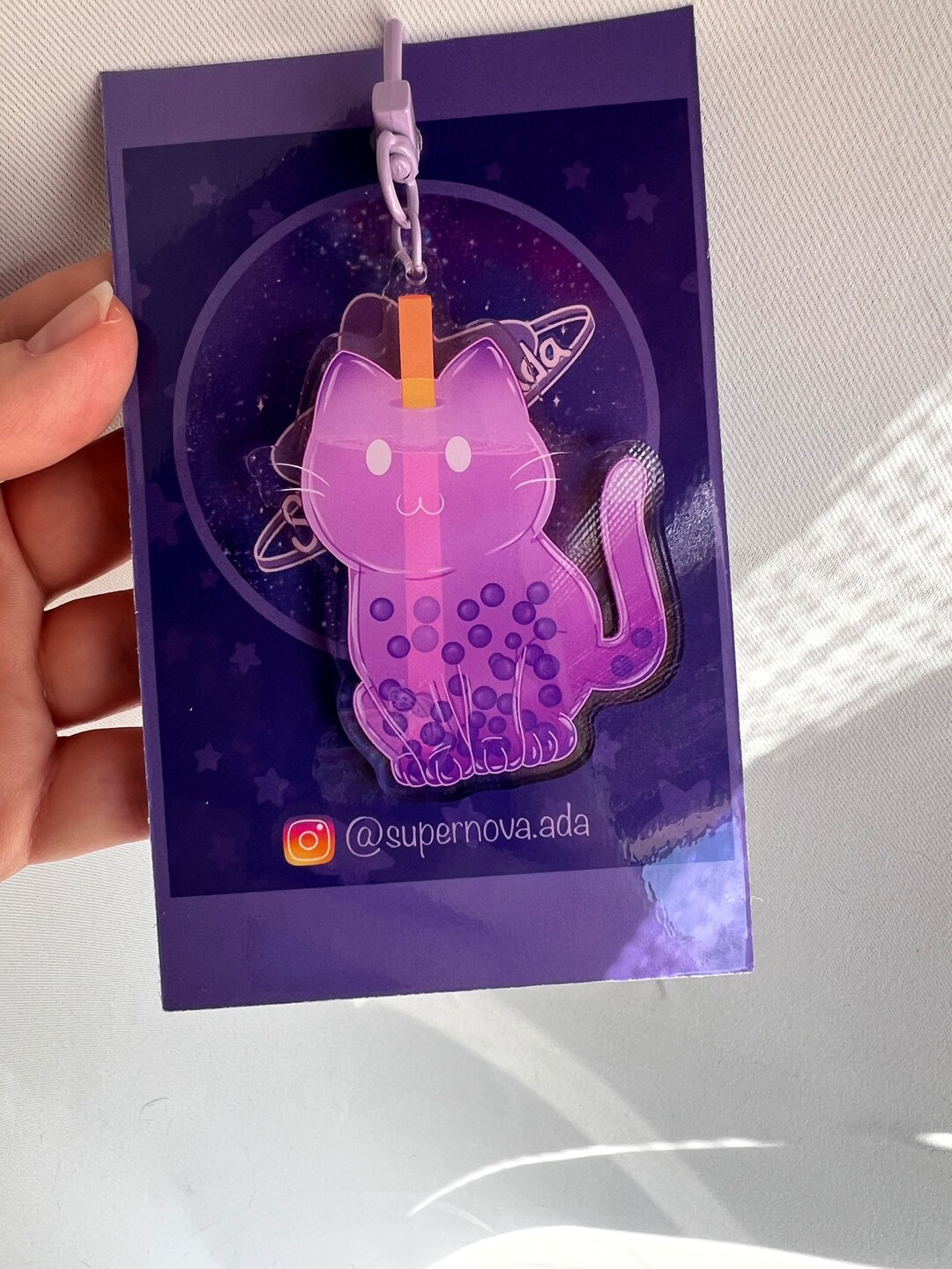 Lychee Boba Bubble Milk Tea Cat Kittea Keychain - Etsy