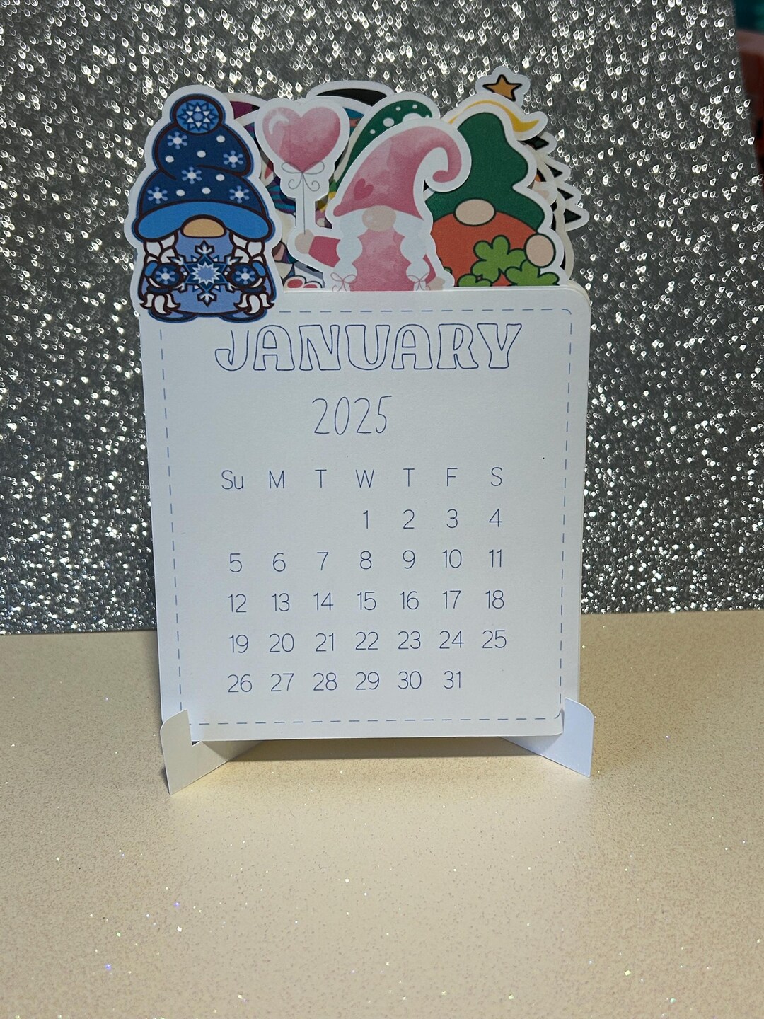 Gnomes 2025 Desk Calendar, Desk Decor, Gnomes Calendar With Stand ...