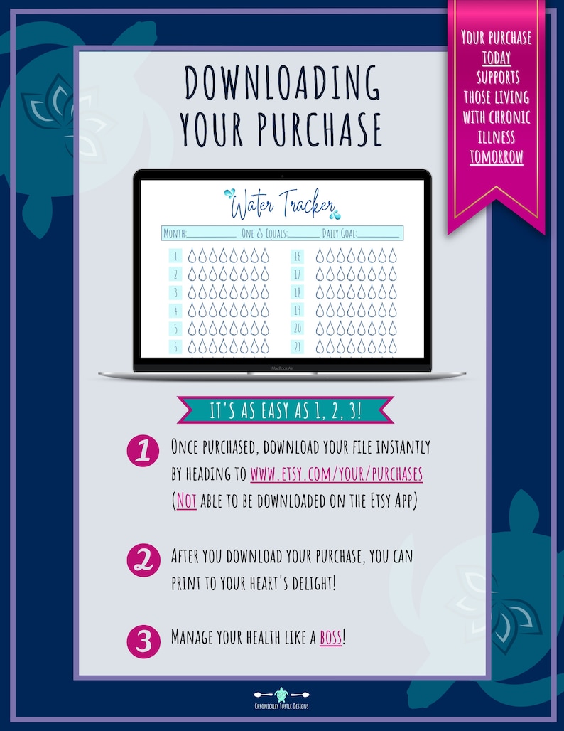 Water Tracker, Fillable and Printable, Habit Tracker Printable, Daily ...