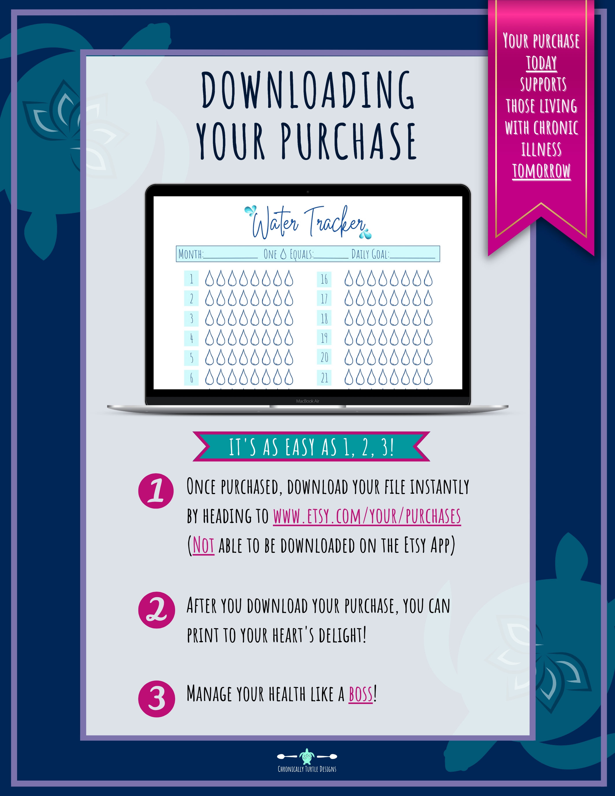 Water Tracker, Fillable and Printable, Habit Tracker Printable, Daily ...