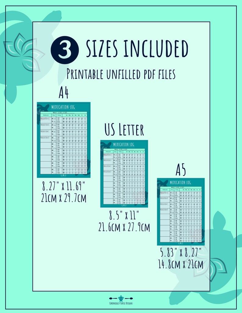 Printable Medication Tracker | Chronic Illness | Invisible Illness ...