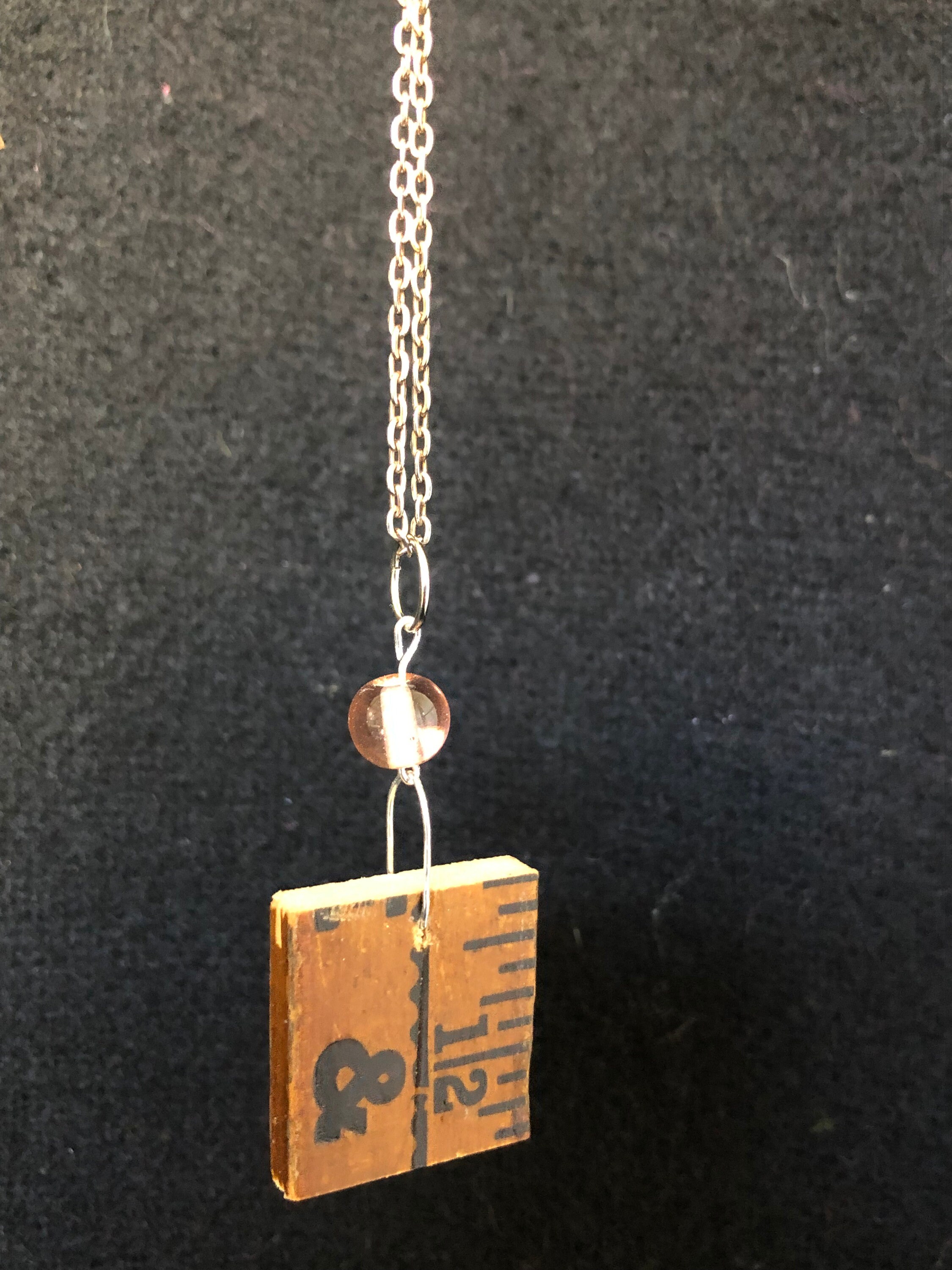 Yardstick and Pink Glass Jewelry - Etsy
