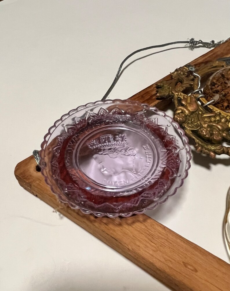 Queen Elizabeth Glass Assemblage - Etsy