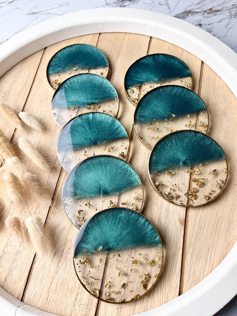 Resin Coasters Set - Etsy