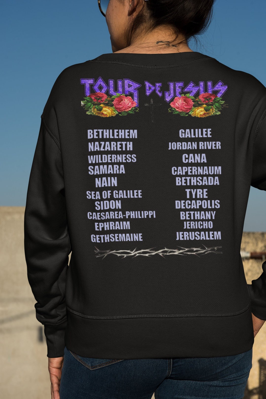 Jesus on Tour Apparitions Catholic, Religious Sweatshirt, Unisex Jumper ...