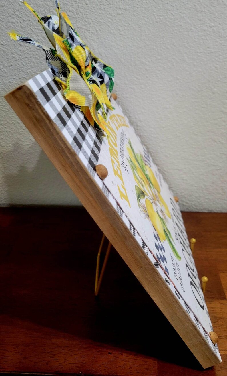 Lemon Tree Farmhouse Rustic Wood Sign, Wall Hanger Home Decor Handmade ...