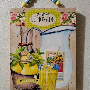 Lemons Wood Sign Rustic Wall Hanger Farmhouse Home Decor Lemon Lovers ...