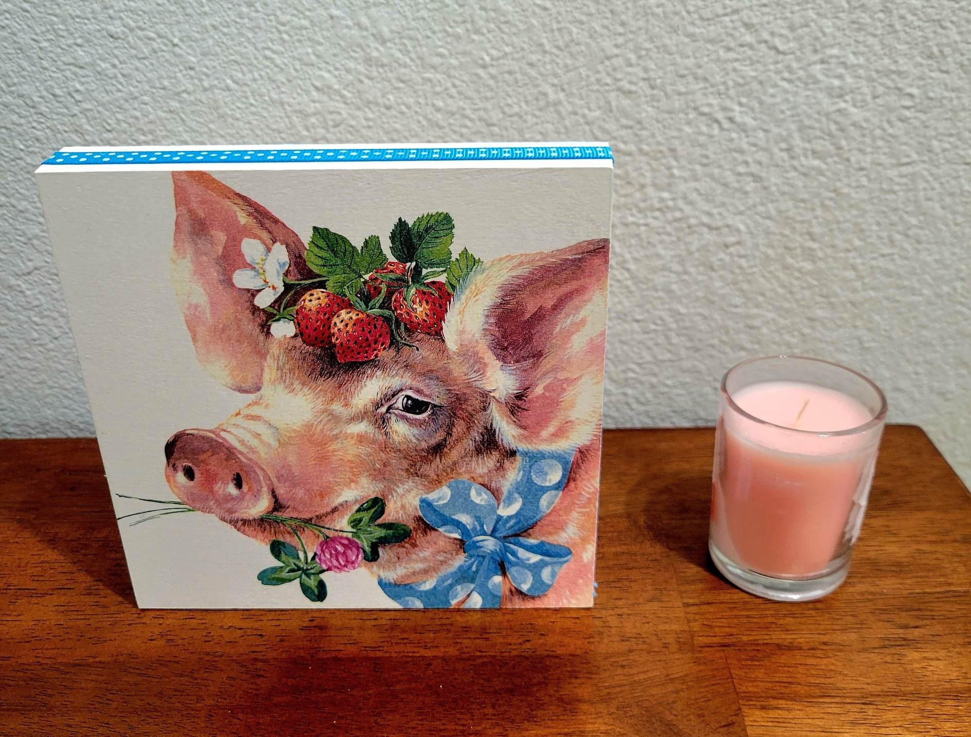 Pig Wood Sign Shelf Sitter Tier Tray Home Decor Farm - Etsy