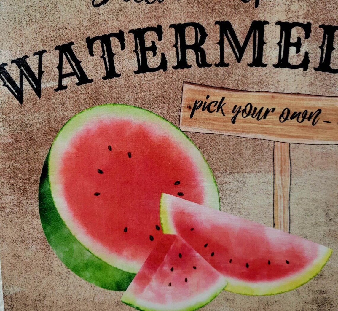 Watermelon Wood Sign With Watermelon Beads Hanger Summer Home - Etsy