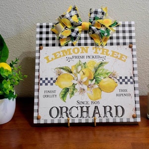 Lemon Tree Farmhouse Rustic Wood Sign Wall Hanger Home Decor - Etsy