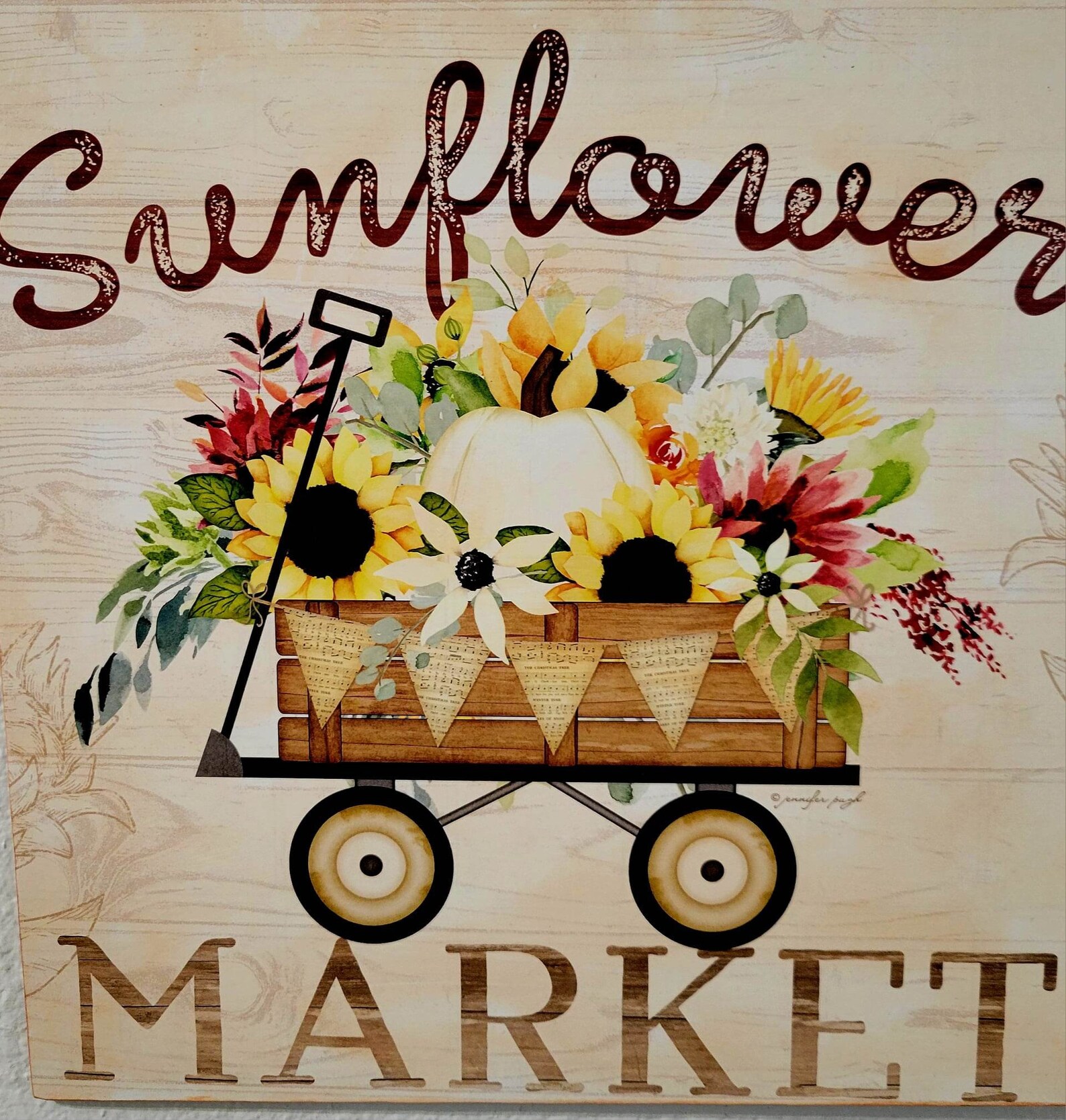 Sunflowers Sign Wood Wall Hanger Home Decor Sunflower Lovers Handmade ...