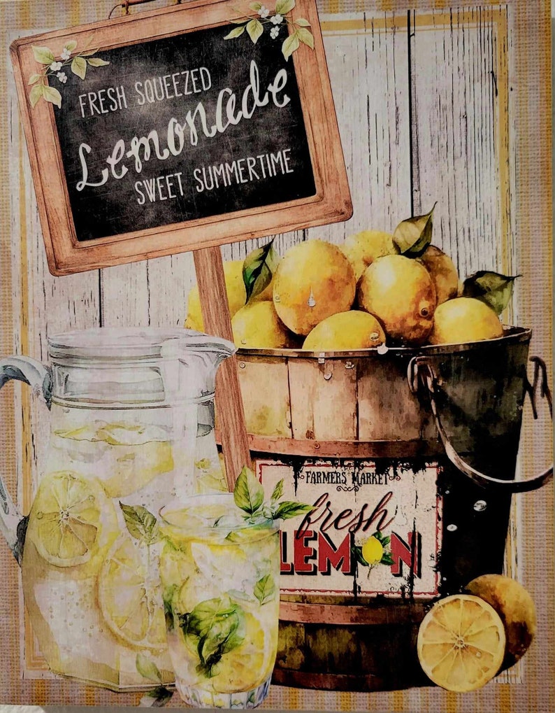Sweet Summer Lemonade Wood Art Sign, Farmhouse Lemon Home Decor, Lemons ...