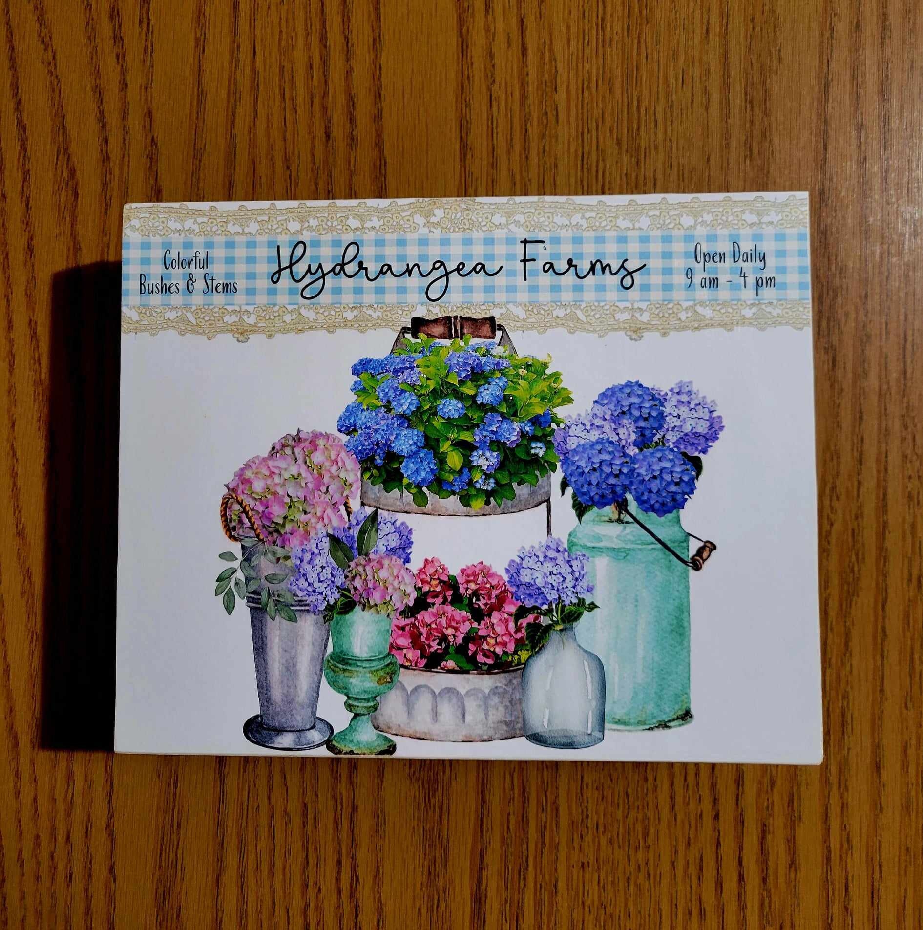 Hydrangea Farm Wood Art Sign, Spring Farmhouse Home Decor, Hydrangea ...