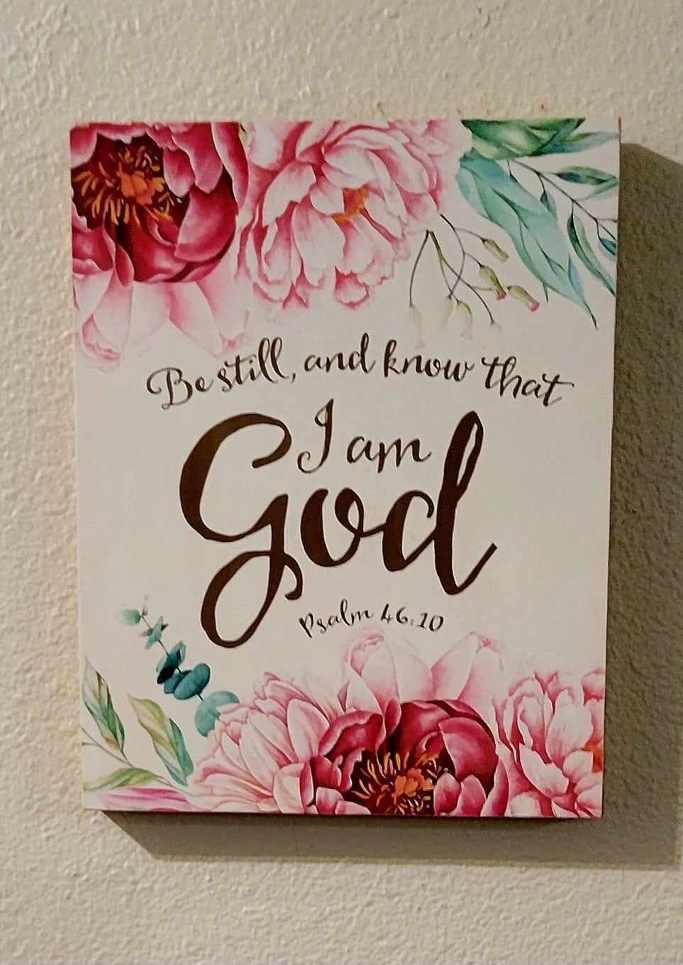Scripture Wood Art Canvas With Flowers Faith Sign Wall Decor, Gift - Etsy