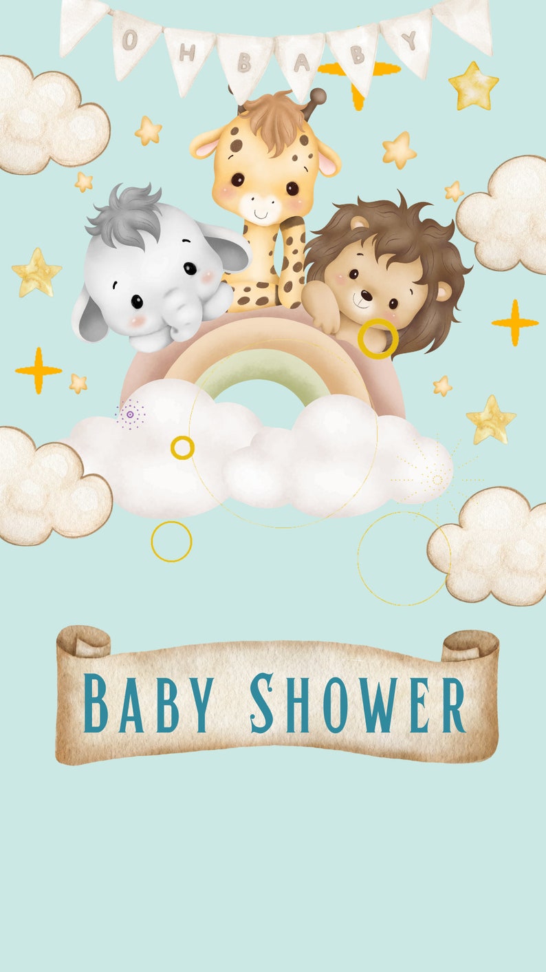 Baby Shower Video Invitation, Baby Safari Invitation, New Arrival ...