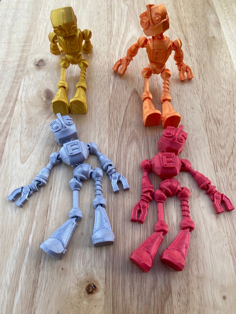 Robot/fokobot/articulated 3D Printed Toy - Etsy