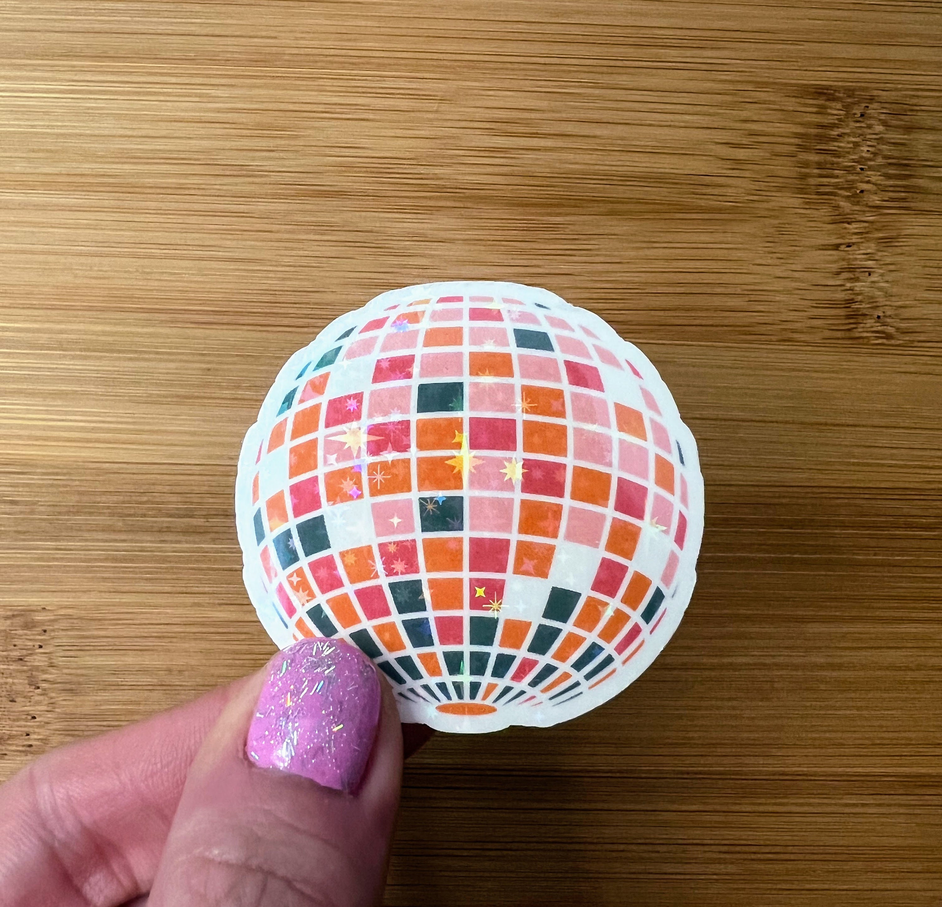 Disco Ball Sparkly Sticker - Etsy