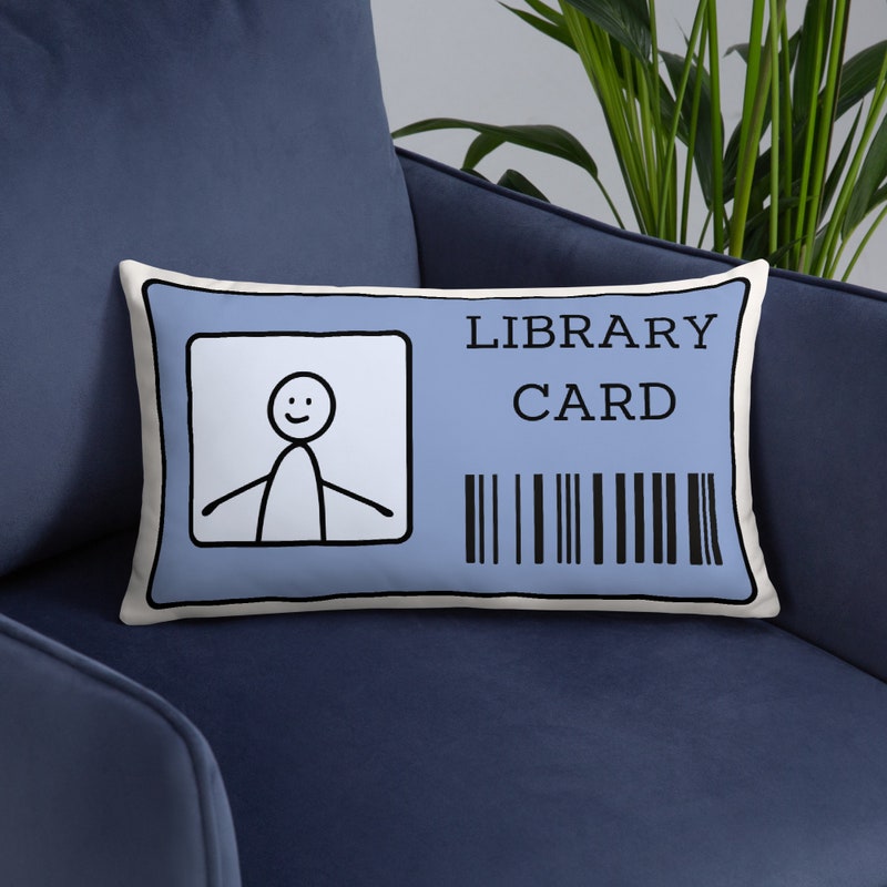 Library Card Pillow - Etsy