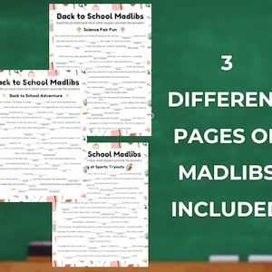 Back to School Madlibs | 1st Day Game, First Day of School Activity ...