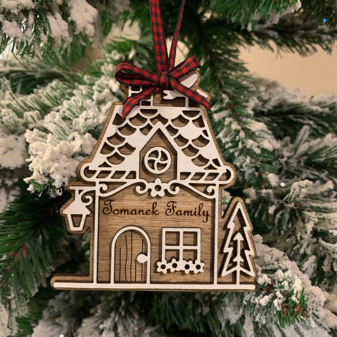 Personalized Gingerbread House Christmas Ornament/family Ornament - Etsy