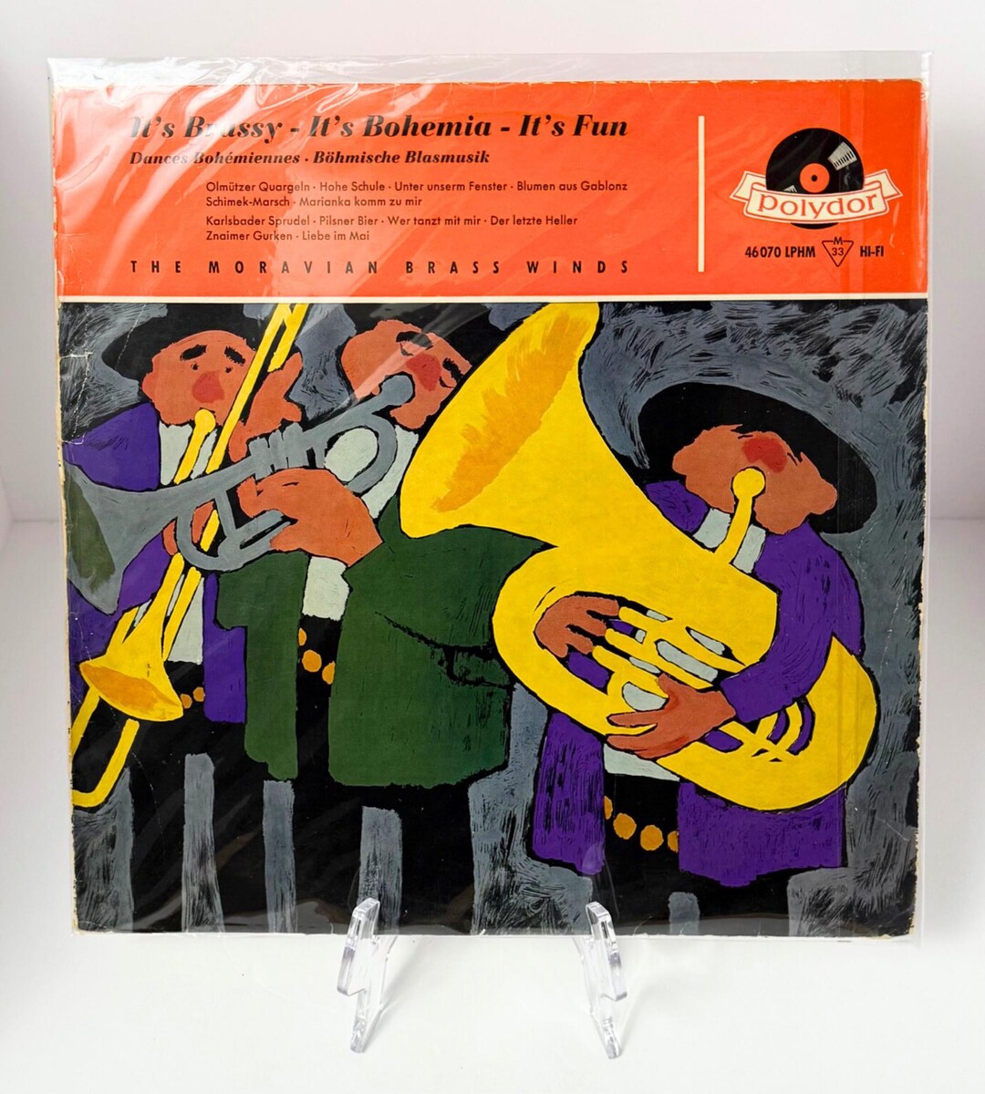 Vintage 1958 Moravian Brass Winds Vinyl Album – Jazz Polka, Polydor ...