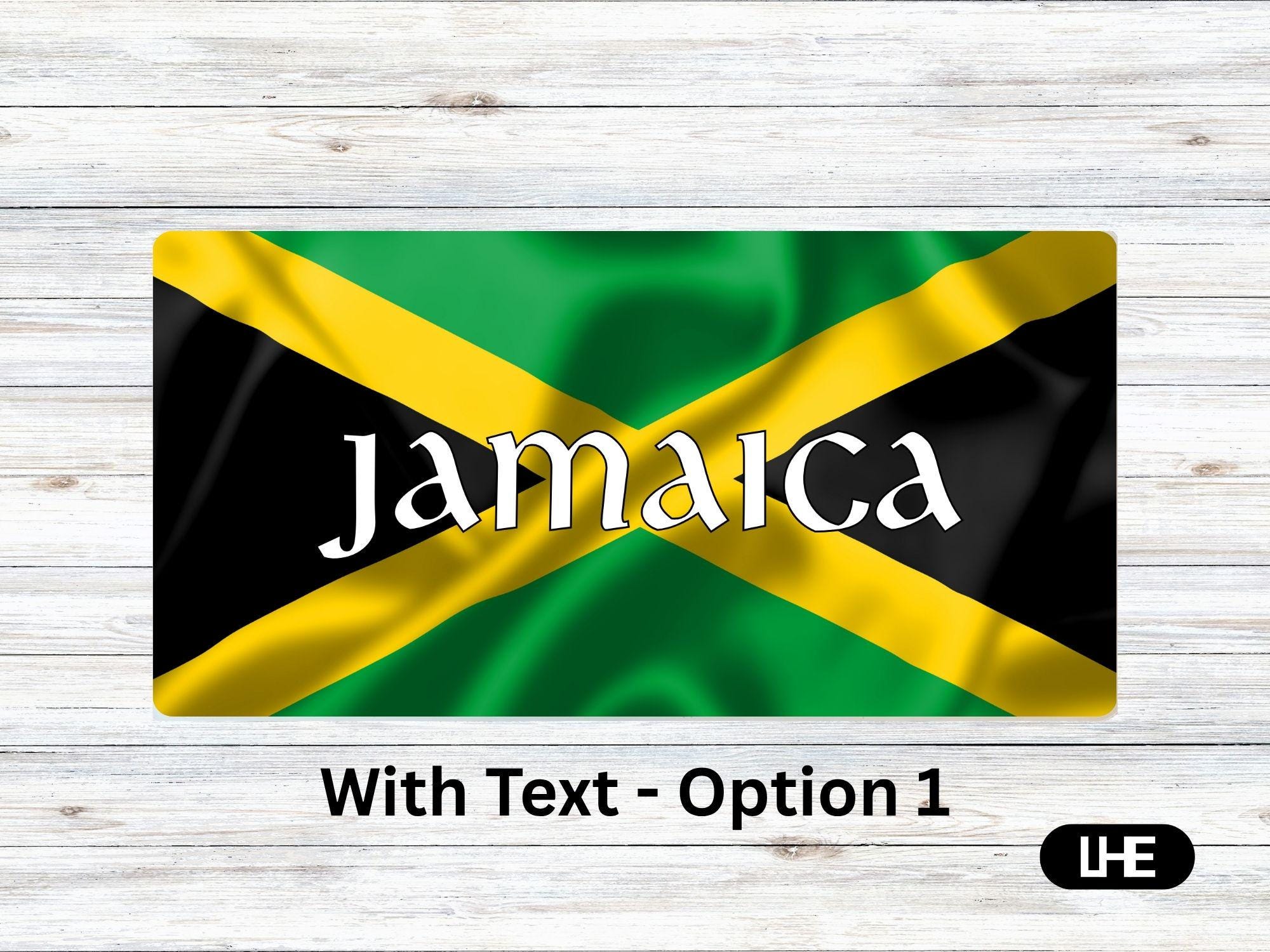 Personalized Jamaica Flag Name Plate | Wavy Jamaica Flag | Custom ...