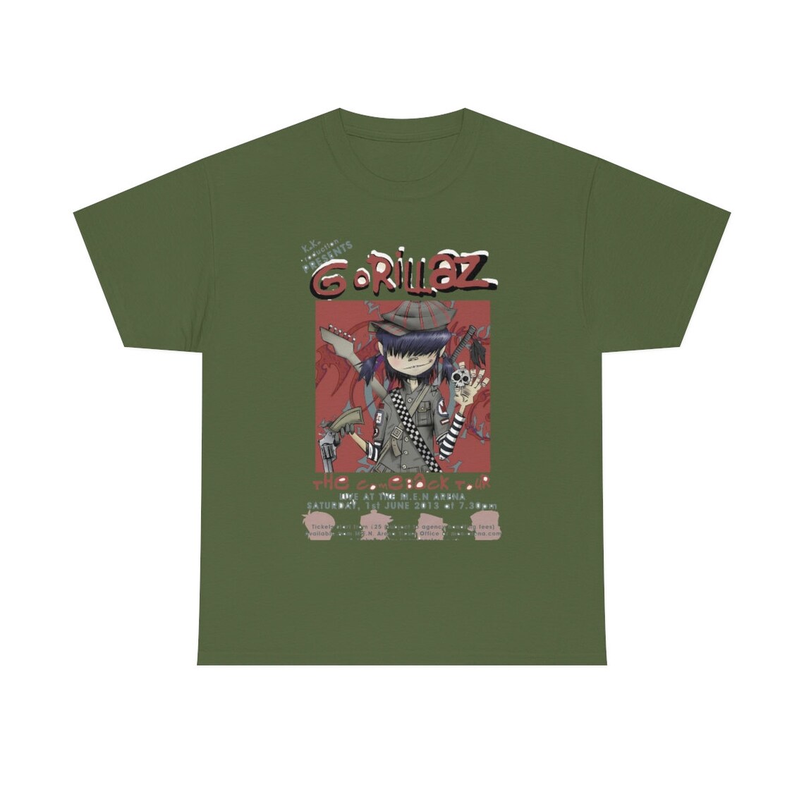 Limited Gorillaz Tshirt Gorillaz Shirt Gorillaz Tee Gorillaz Hoodie ...