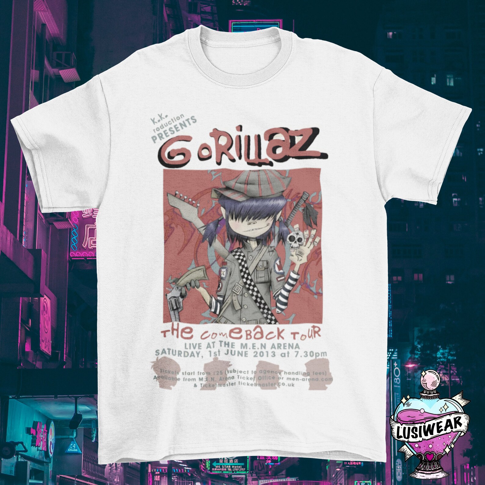 Limited Gorillaz Tshirt Gorillaz Shirt Gorillaz Tee Gorillaz Hoodie ...