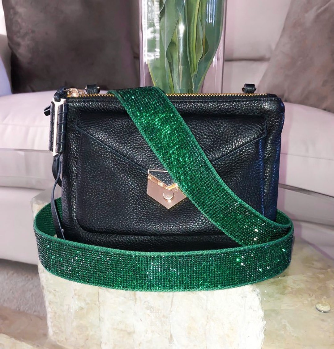 Emerald Green Sparkle Crossbody Strap interchangeable - Etsy