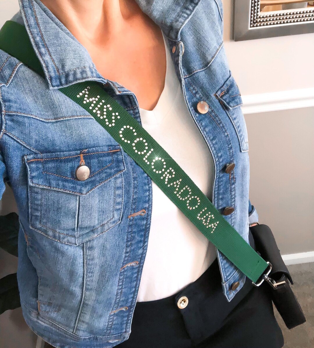 Personalized Sparkle Crossbody Strap; Custom Rhinestone Strap for Purse ...