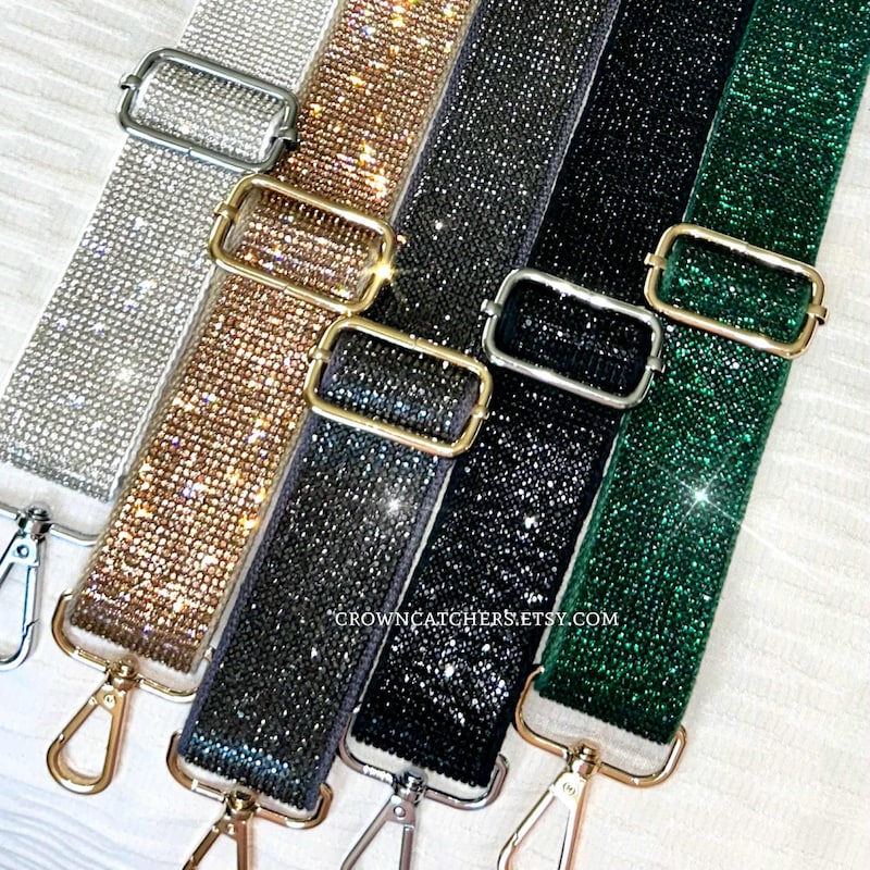 Studded Black Purse Strap - Etsy