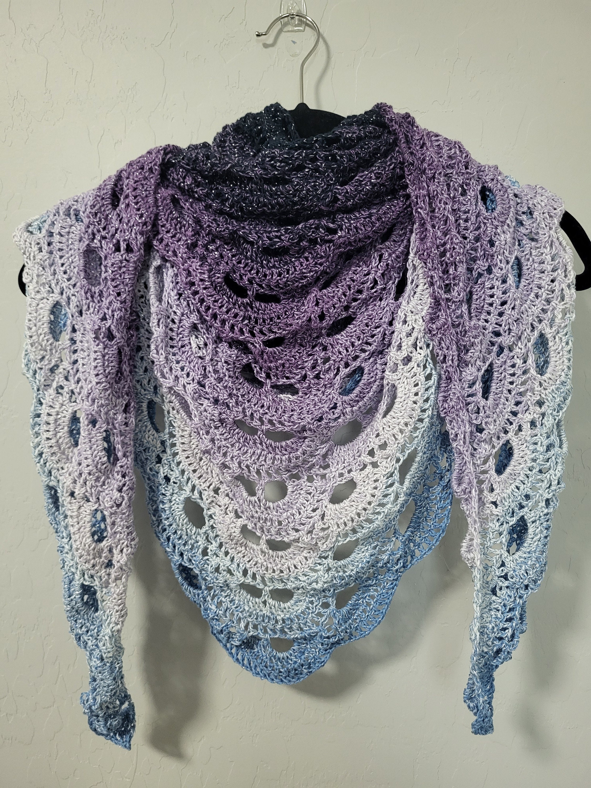 Handmade Glitter Shimmery Elegant Crochet Virus Shawl Scarf Wrap - Etsy