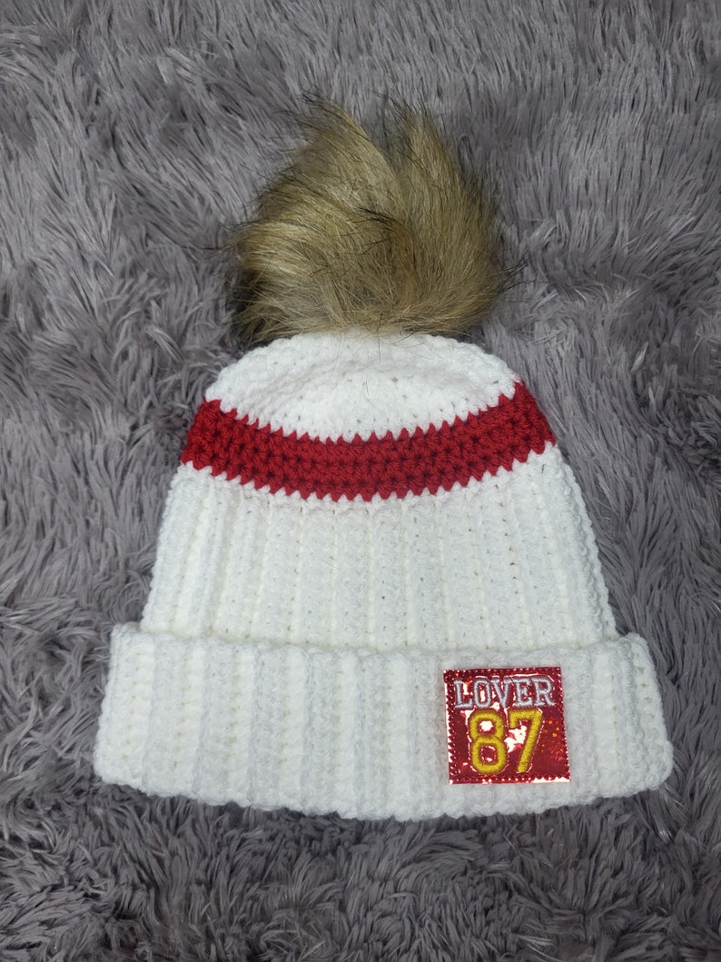 Taylor Swift Chiefs Hat Handmade Crochet Beanie Swiftie 87 - Etsy