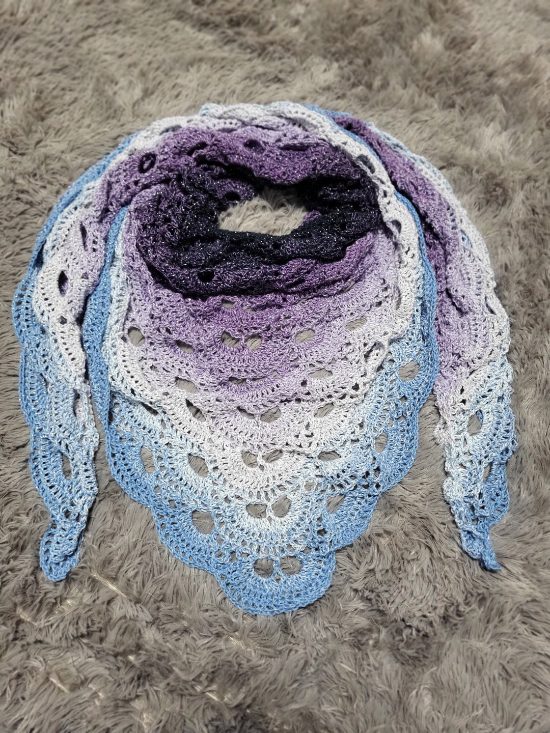 Handmade Glitter Shimmery Elegant Crochet Virus Shawl Scarf - Etsy