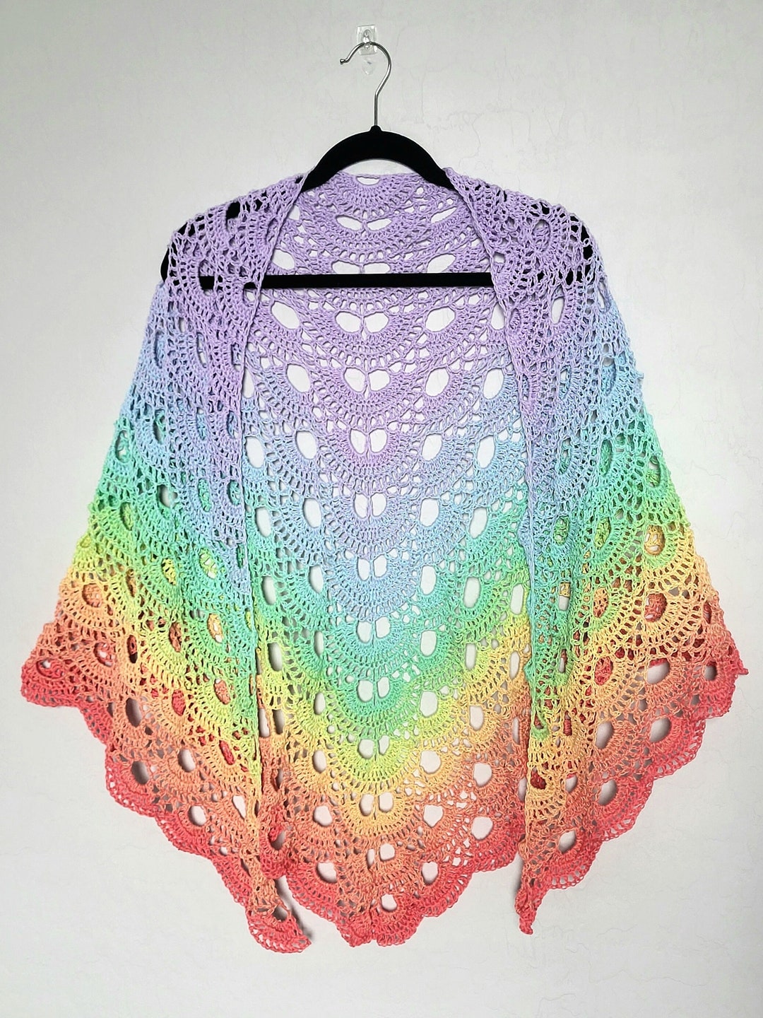 Handmade Crochet Virus Shawl Scarf Wrap - Etsy