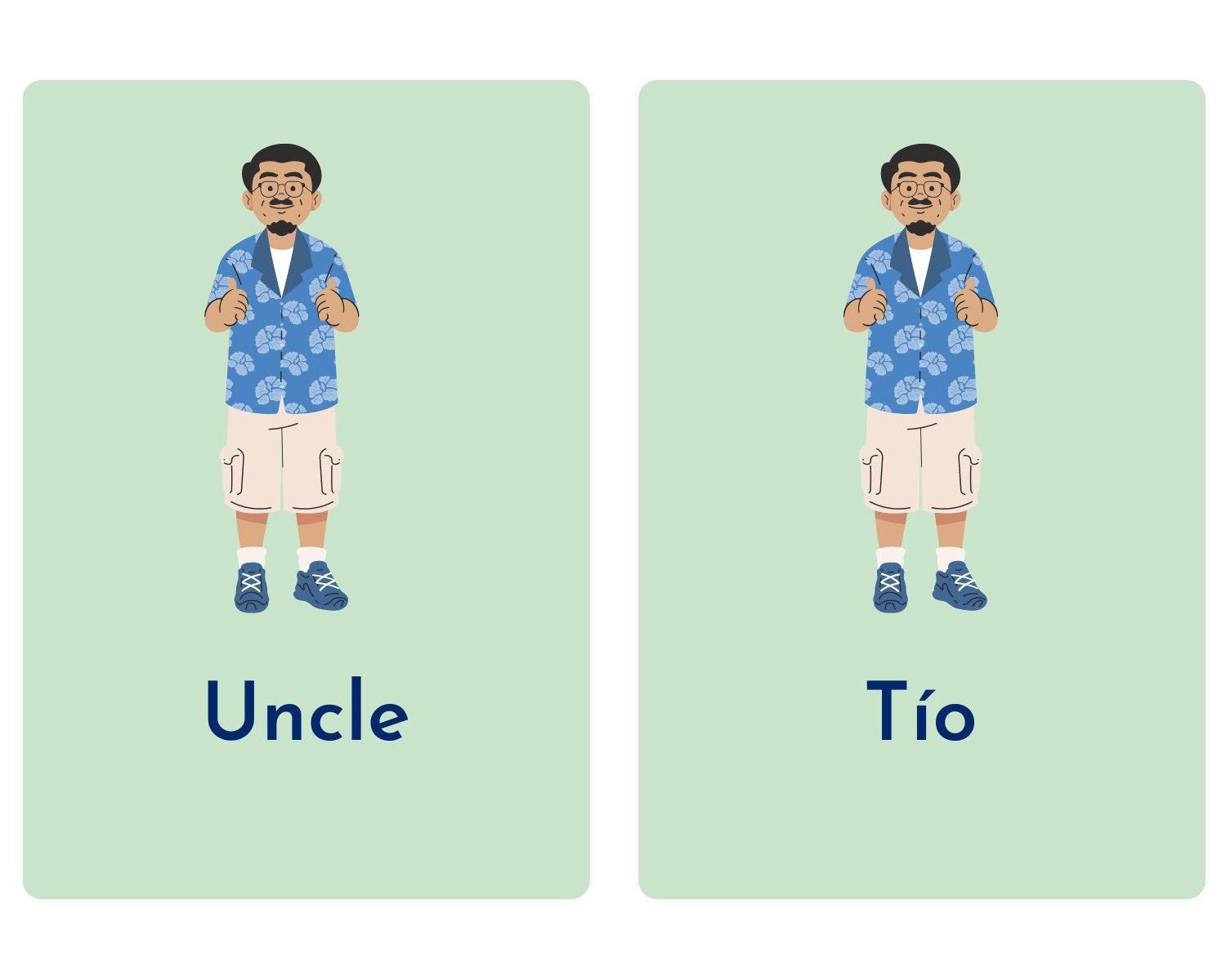 11 Bilingual Printable Flashcards: English and Spanish Family Learn ...