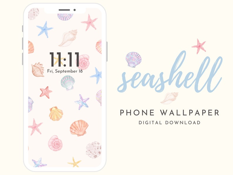 Seashell iPhone Wallpaper | Summer Phone Wallpaper | Coastal Cowgirl ...