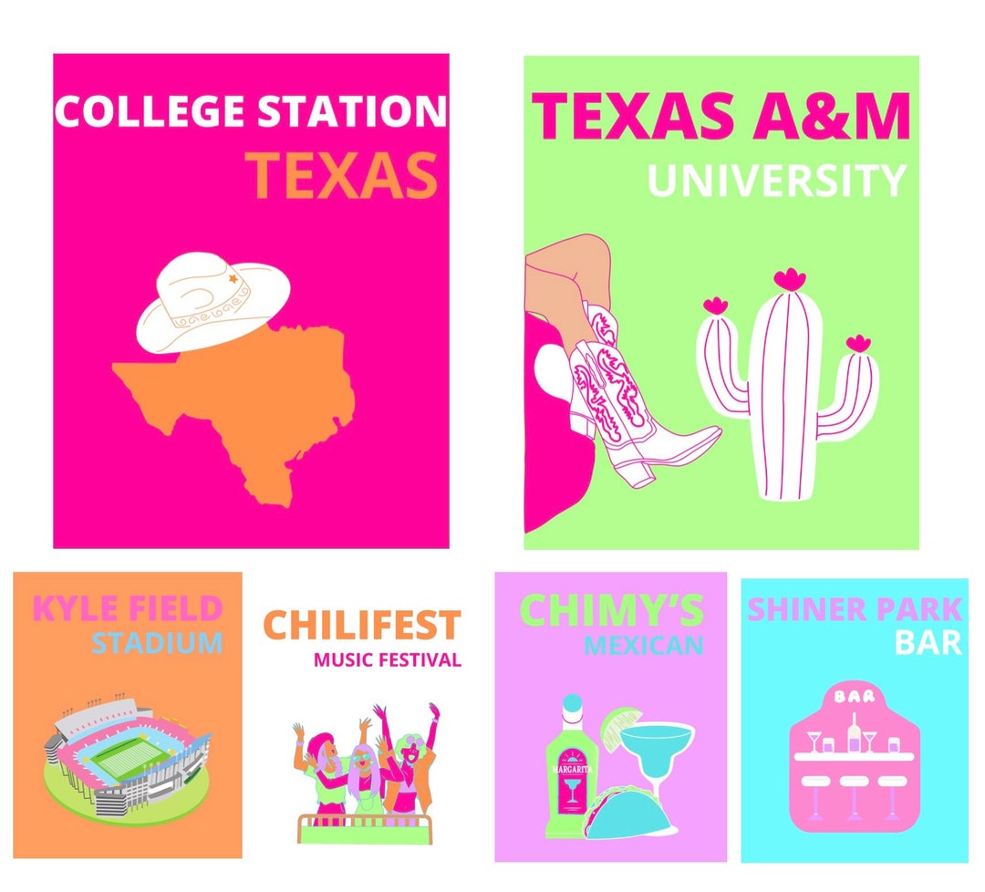 TEXAS A&M Preppy Print (digital Download) - Etsy