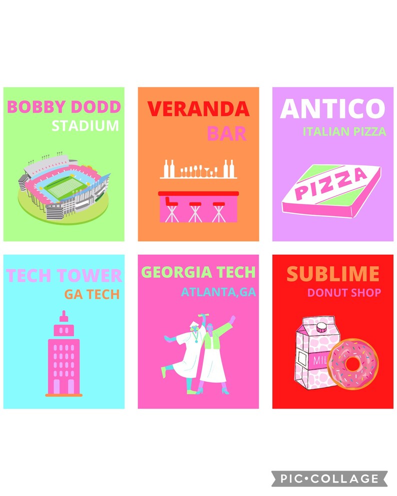 GA TECH Preppy Prints Digital Download College Print/ Preppy Print ...