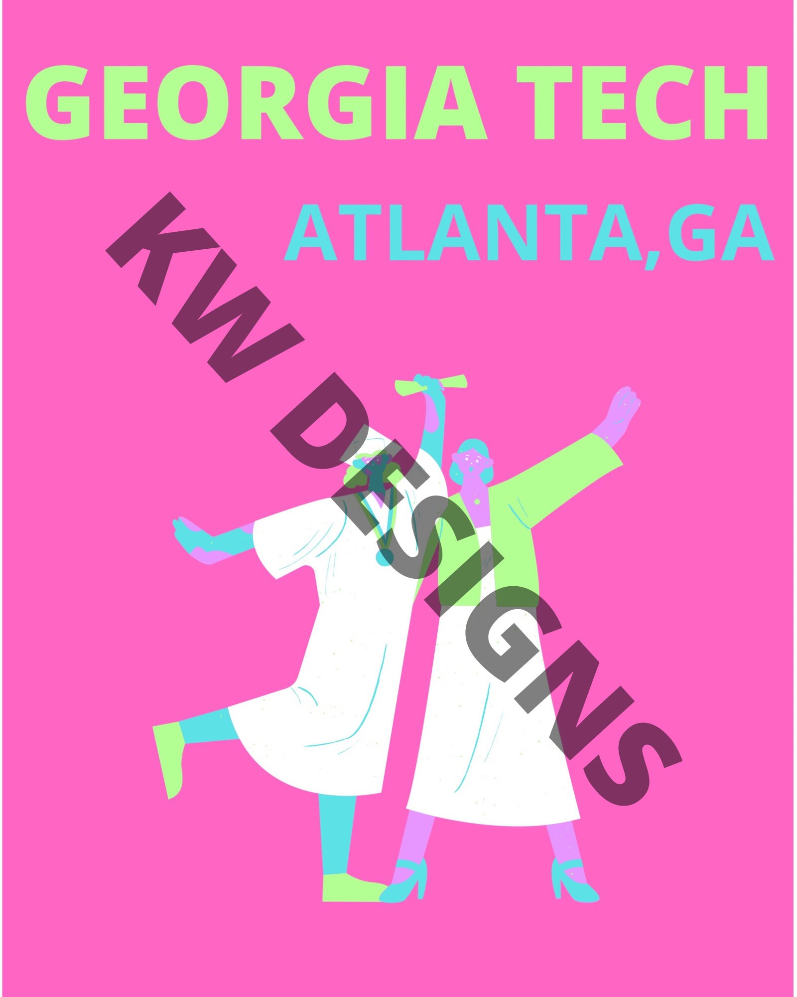 GA TECH Preppy Prints Digital Download College Print/ Preppy Print ...