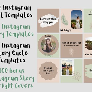 Neutral Instagram Template Instagram Template Quotes - Etsy