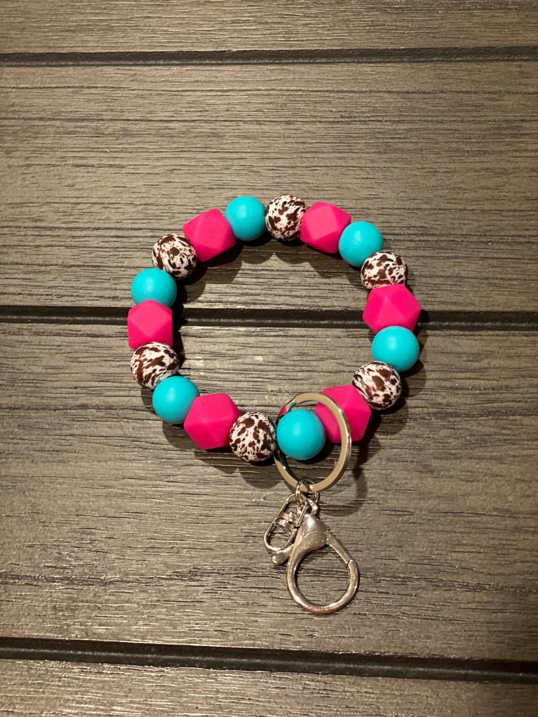 Silicone Wristlet, Silicone Bead Wristlet, Keychain Wristlet, Silicone ...