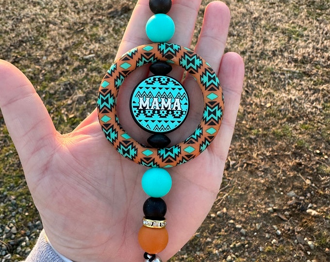 Car Charm, Rearview Mirror Charm, Silicone Beads, Mama Car Charm ...