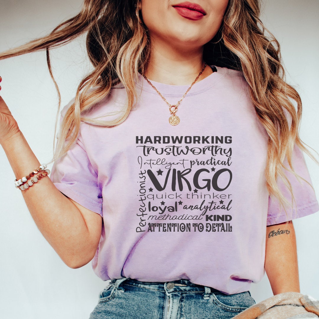 Virgo Zodiac Sign Tee, linda camiseta teñida de prenda unisex Virgo - Etsy España
