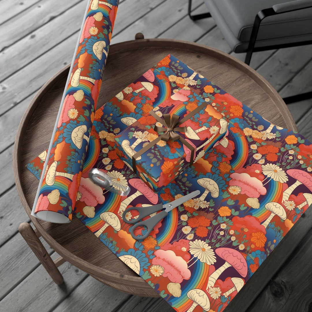 70s Retro Wrapping Paper, 70s Birthday Party Decor, Vintage Vibes ...