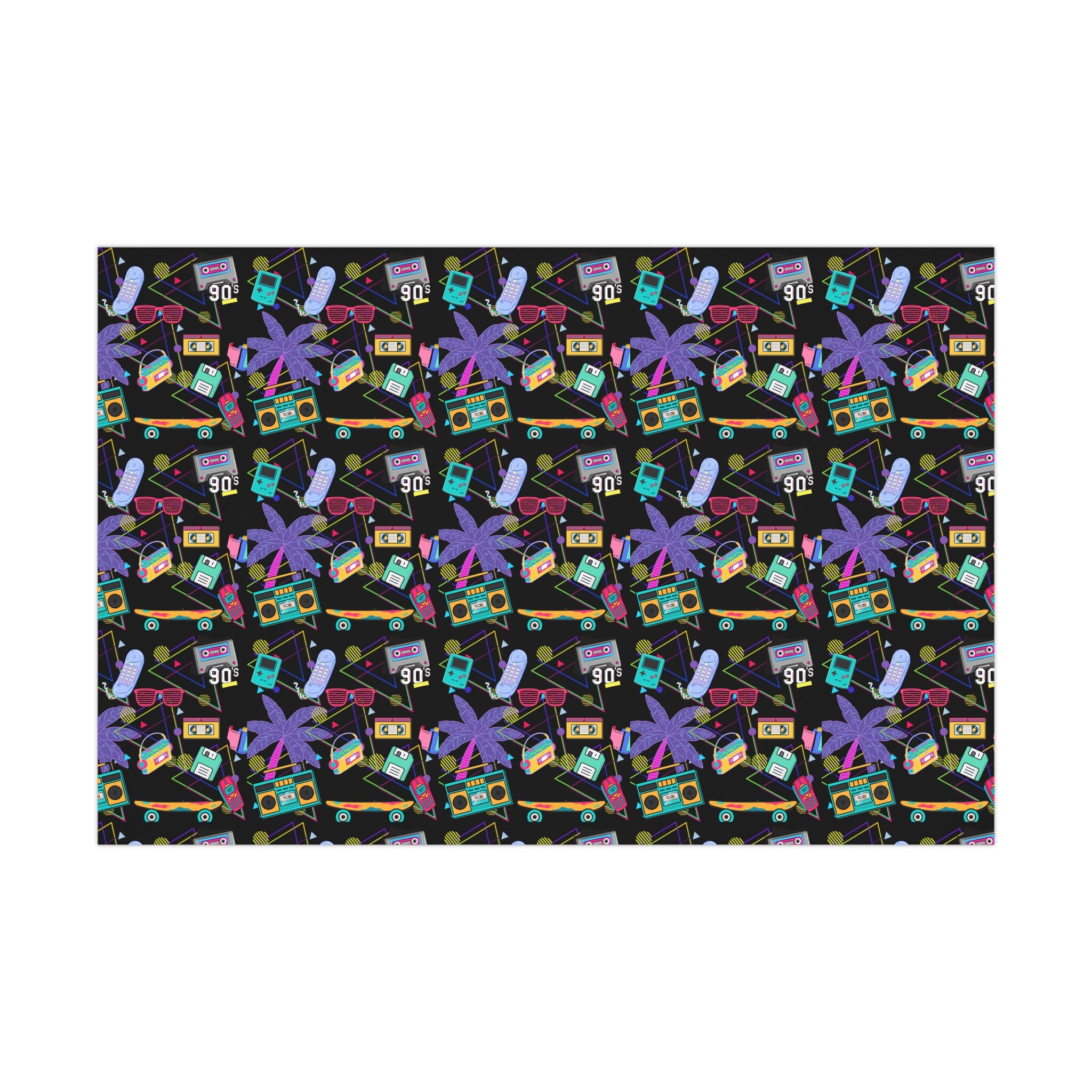 90s Party Wrapping Paper 90s Theme Party Decor 90s Birthday - Etsy