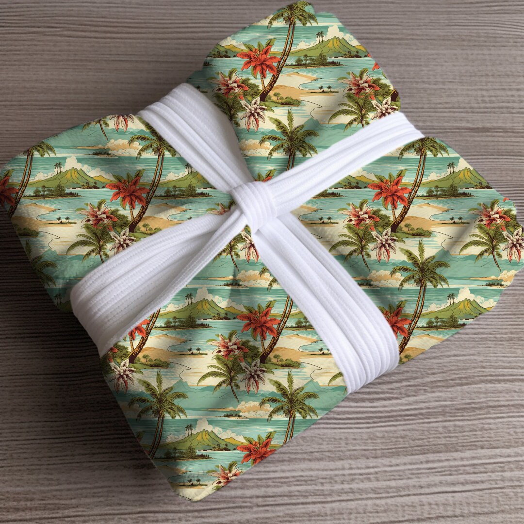 Retro 70s Hawaiian Blanket, Hawaiian Velveteen Throw Blanket, Coastal ...