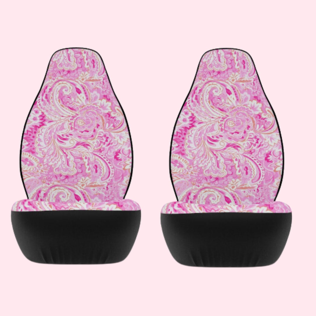 Pink Car Covers, Preppy Car Covers, Pink Car Accessories, Paisley Car ...