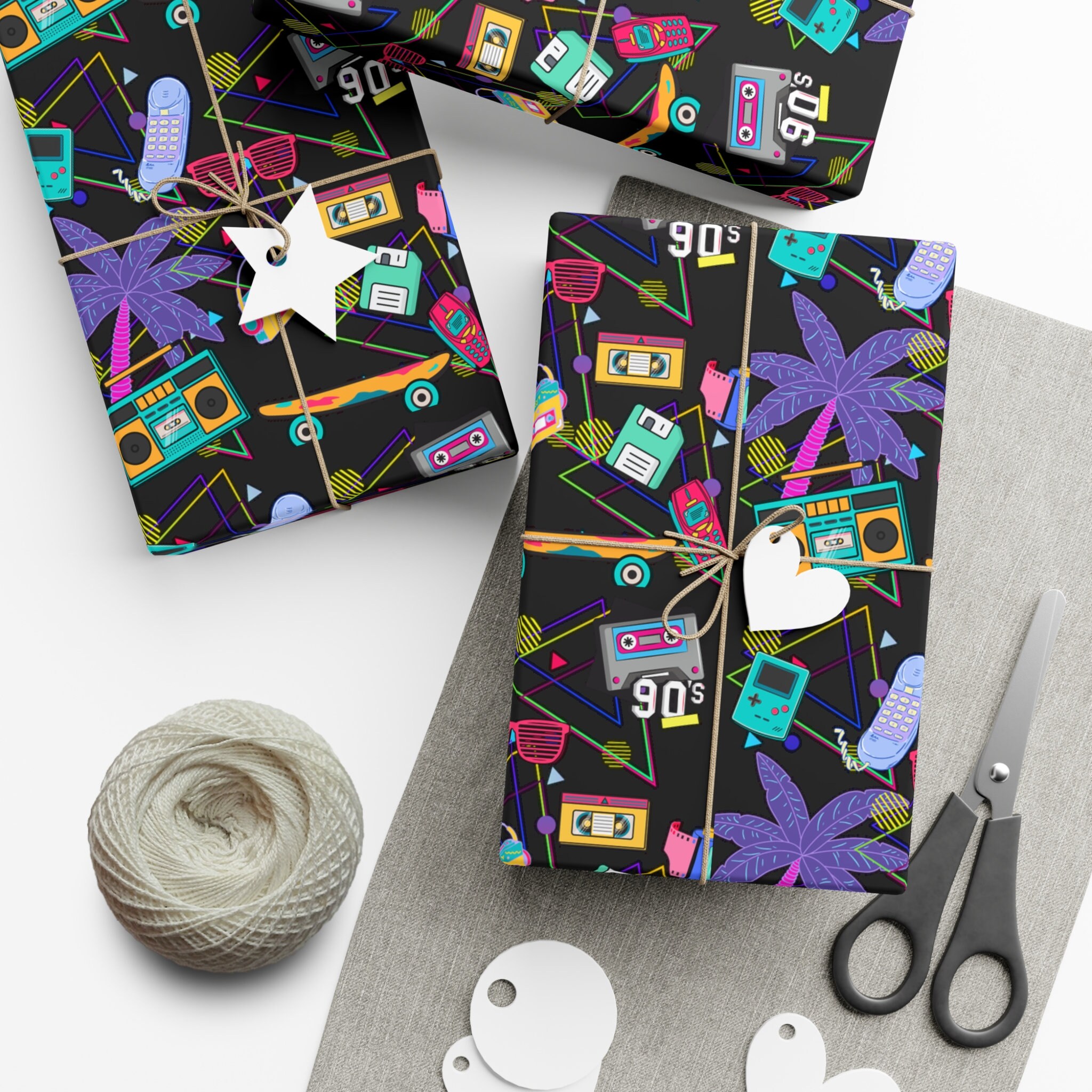 90s Party Wrapping Paper 90s Theme Party Decor 90s Birthday - Etsy