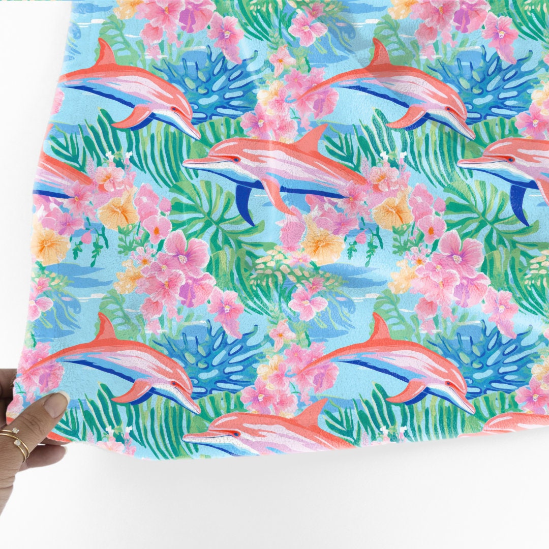 Preppy Home Decor, Preppy Room Decor, Coastal Blanket, Dolphin Blanket ...